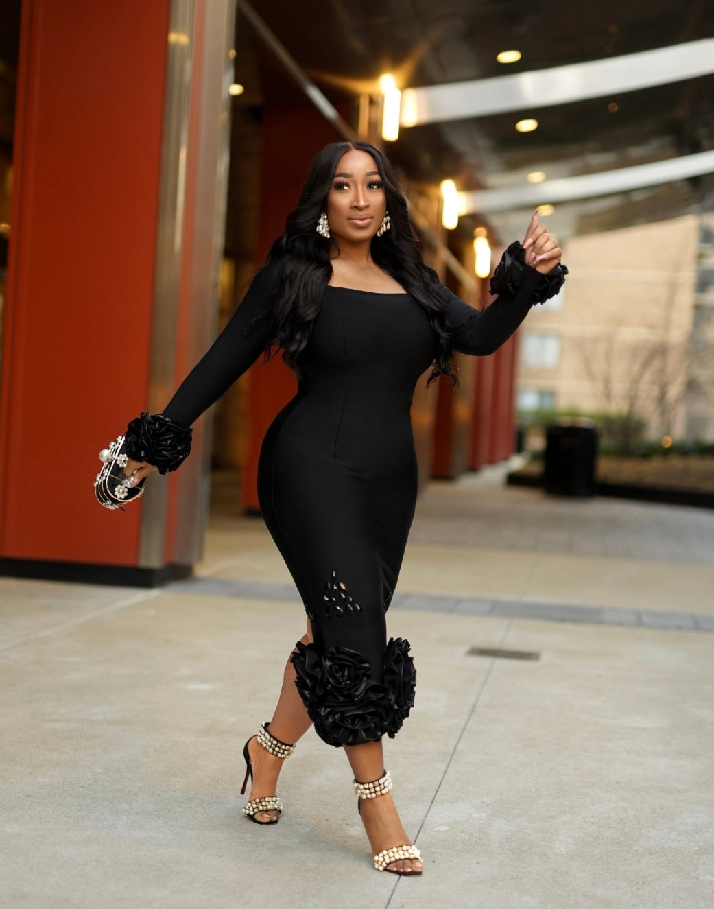 Rosette Royale- Gemstone/Ruffles Bandage Dress – DivAbby